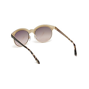 Tom Ford Oval Sunglasses TF438 Angela 01F Black/Gold/Havana FT0438