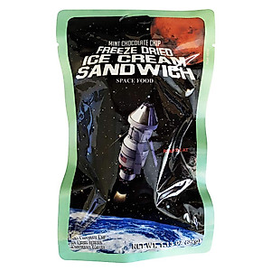 LuvyDuvy Freeze-Dried Mint Chocolate Chip Ice Cream Sandwiches - 3 Pack