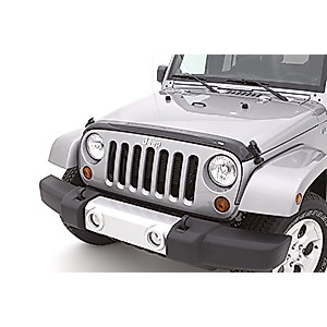 Auto Ventshade [AVS] Aeroskin Hood Protector | 2007 - 2018 Jeep Wrangler - JK (Includes Unlimited), Low Profile/Flush - Smoke | 322060