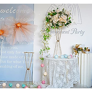 10 Pcs Tall Metal Trumpet Vase 23.6"/60cm Wedding Table Floral Center Decor Metal, Artificial Flower Display Stand for Wedding Christmas Carnival Party Dinner Event Hotel Home Decor Arrangement