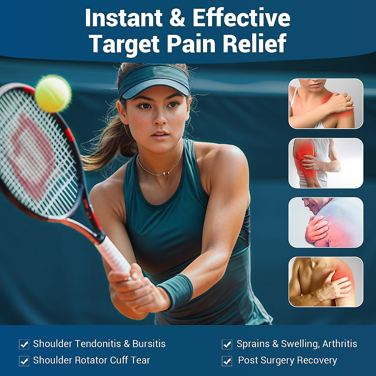 Comfytemp Shoulder Ice Pack Wrap Rotator Cuff Cold Therapy, FSA HSA Eligible, Reusable Shoulder Brace, Gel Ice Packs for Injuries, Hot Cold Compression for Pain Relief, Gift for Recovery after Surgery