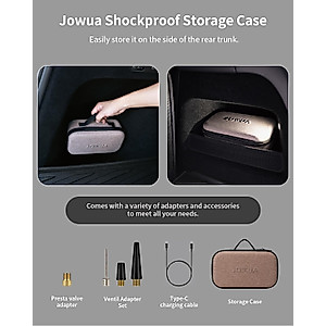 JOWUA Portable Air Compressor for Tesla & Tire Valve Caps ComboAir Compressor