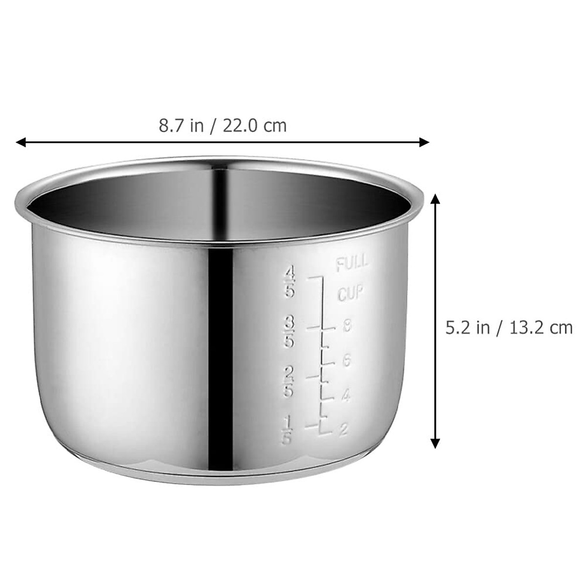 Cabilock Cooker Replacement Inner Pot Ceramic Inner Cooking Pot Cooking Pot Liner Container for Pressure Cooker Accessory 4L