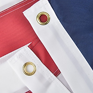 2x3 American Flag Outdoor Heavy Duty, 100% Made in USA, US Flag 2x3 ft, USA Flag with Embroidered Stars and Sewn Stripes Brass Grommets