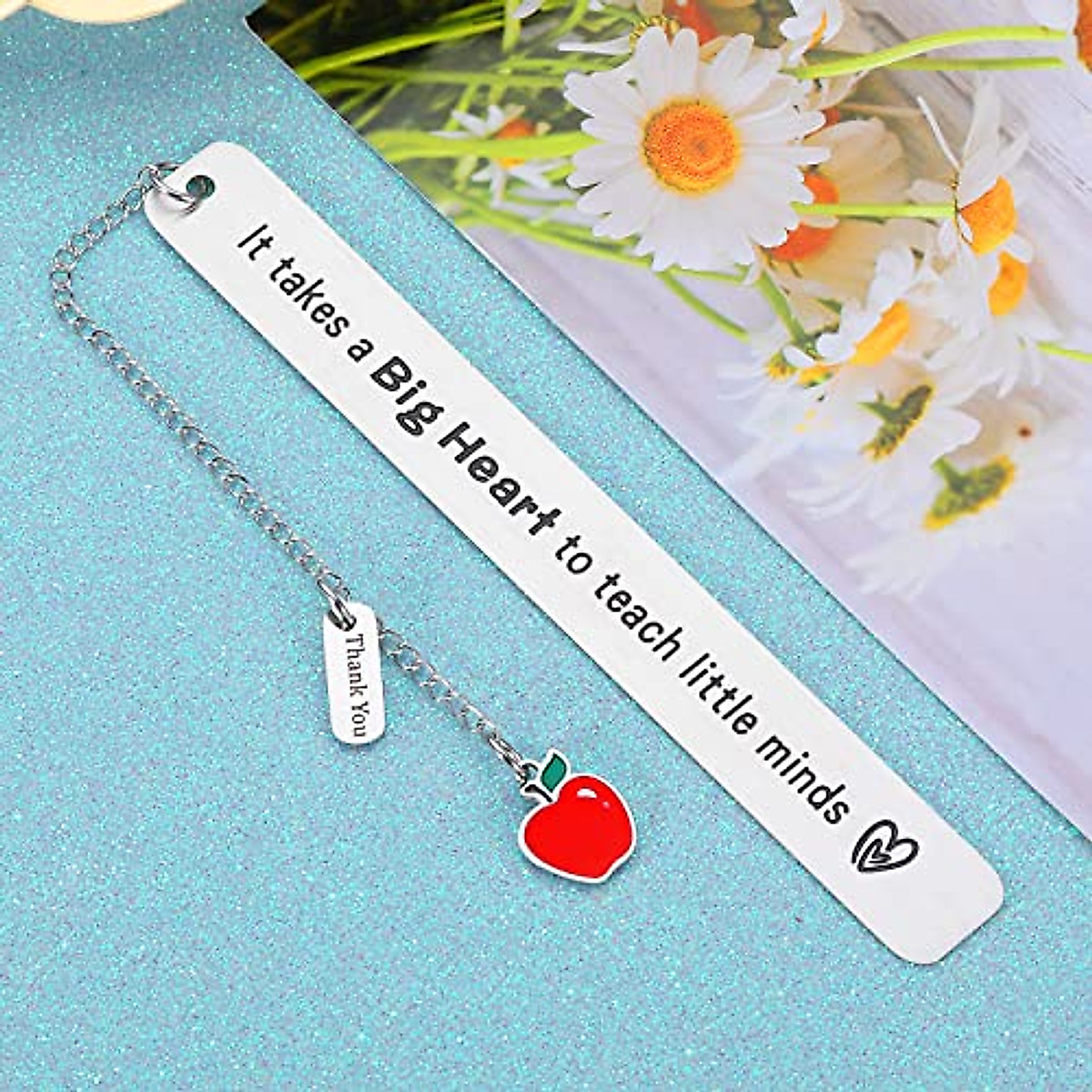 Teacher Appreciation Gifts for Women Men Teacher Appreciation Gifts in Bulk Thank You Gifts for Teachers It Takes A Big Heart Bookmark Teacher Gifts from Student Graduation Retirement Gift for Teacher