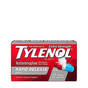 Tylenol Extra Strength Rapid Release Gelcaps - 24 ct, Pack of 3