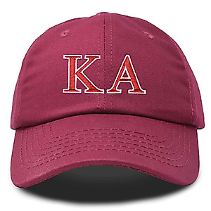 DALIX Kappa Alpha Order Fraternity Greek Letters Ball Cap Embroidered Hat in Maroon