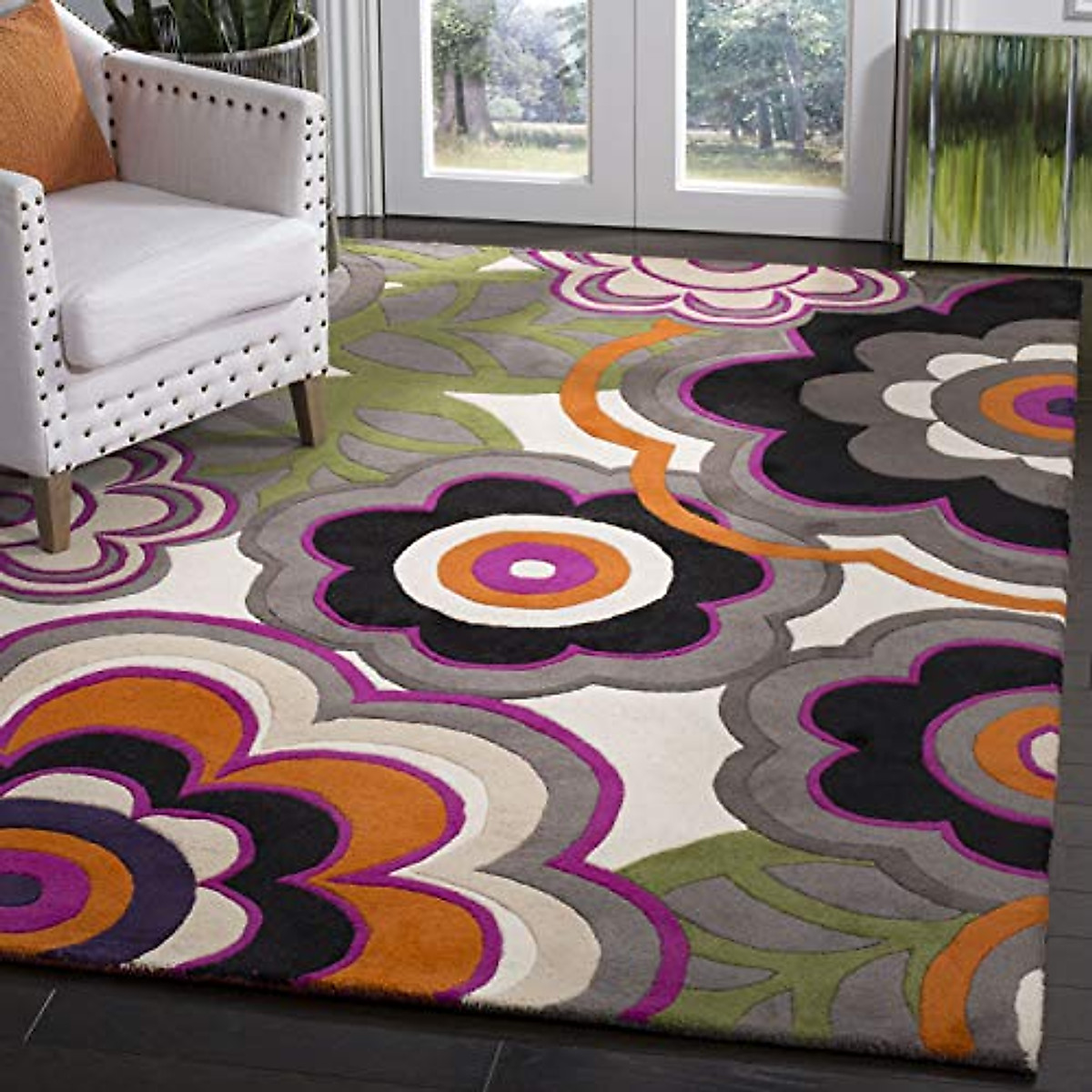 SAFAVIEH Soho Collection 5' x 8' Multi SOH752A Handmade Premium Wool Area Rug