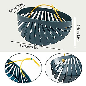 SDUSEIO Kitchen Sink Shelf Soap Sponge Drain Rack Holder Hanging Basket Storage Kitchen Organizer Sink Accessories Sink Caddy for Kitchen Bathroom, (Blue）