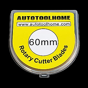 AUTOTOOLHOME Titanium Rotary Cutter Blades 60mm 10 Pack Replacement Quilting Scrapbooking Sewing Arts Crafts Farbric Paper Cutting Tool
