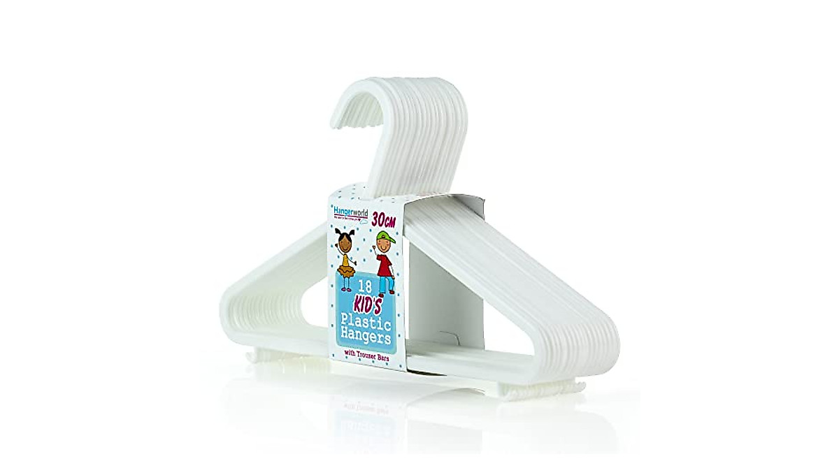 HANGERWORLD 18 Pack Kids Hangers - Durable & Space-Saving