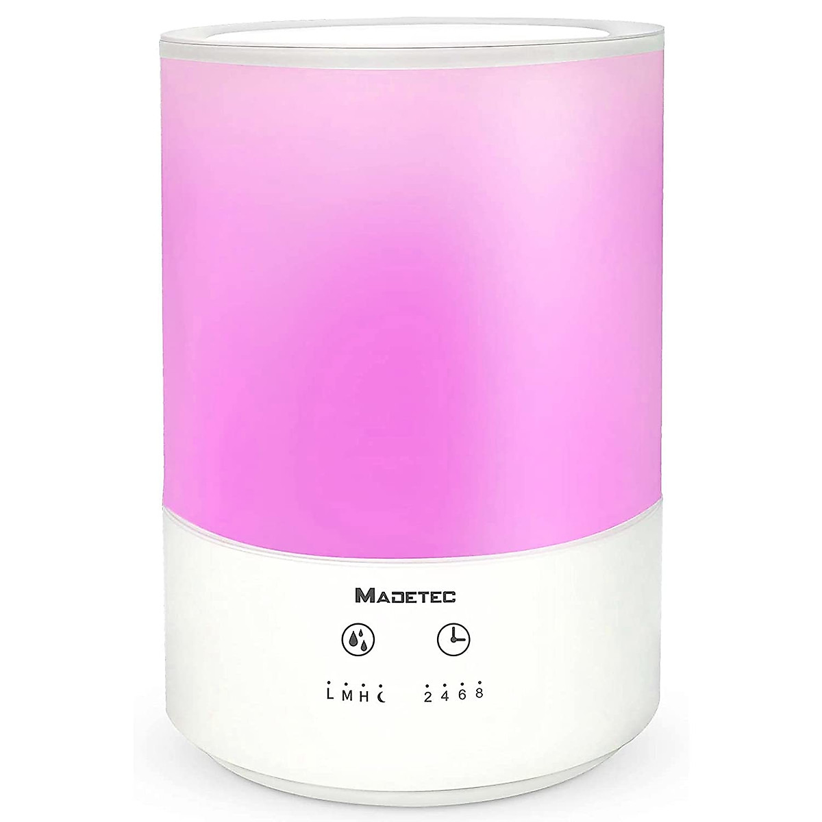 Dehumidifier for Home, Portable Small Bedroom Bathroom Basement Closet Garage RV Office, Auto Shut Off 7 Colorful LED & Two Working Modes Ultra Quiet, White