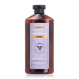 Botany Natural Conditioner for Normal to Dry Hair with Organic Argan Oil, Geranium, and Lavender - Vegan Conditioner for Women and Men SLS/SLES, Silicon, Paraben and Cruelty Free,17.6 oz