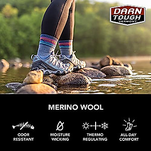 Darn Tough (Style 1967 Women's Light Hiker Hike/Trek Sock - Slate, Small