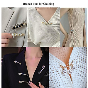 Charms for Socks Safety Pin Brooch,55pcs Junk Sock Charms Pins Gold Bling Sock Jewelry Charms,Brooch Pins for Socks,Pearl Rhinestone Brooch Pins Costom Shoe Sock Charms Kit Bulk for Hat Clothes