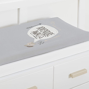 Gerber Baby Boys and Girls Newborn Infant Baby Toddler Nursery 100% Cotton Jersey Changing Pad Cover, grey, One Size