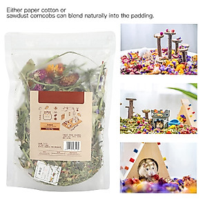 GLOGLOW Small Pet Bedding, Dried Flowers Plants Padding for Squirrels Guinea Pigs Rabbits Chinchillas Hamsters Gerbils(100g) Treats