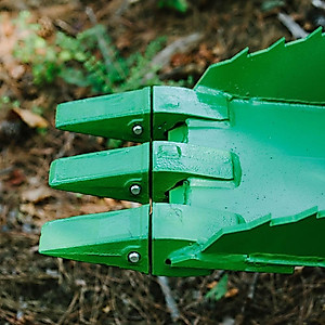 Titan Attachments USA Made Green Extreme Duty Stump Bucket Tree Spade Scoop Digger, Fits John Deere Hook and Pin