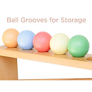 Montessori Ball Tracker Wooden Ball Drop - Wood Toys for 3 Year Old - Educational Toy for Baby and Toddler - Ball Ramp Maze Run Track - Baby Ball Drop Toy - First Birthday Gift 18 Months