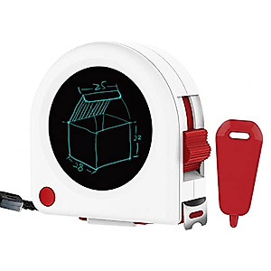 KIVNIEHI Smart Tape Measure 16ft/5m with LCD Writing Tablet 2 in 1 Retractable Measuring Tape Fashion Tape Measure for Construction Carpenter DIY, Units inches & cm