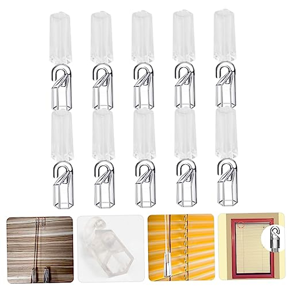 EXCEART 1 set Curtain rod accessories blind replacement handle curtain rod hanger plastic wand tip hook clear hangers clear curtains transparent curtains drapery wand handle wand caps hook