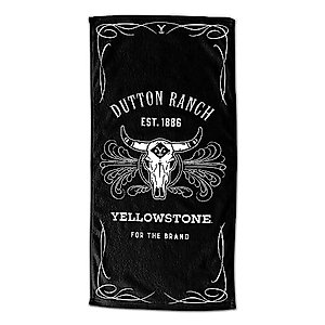 Northwest Yellowstone Beach Towel, 30" x 60", Whiskey Label