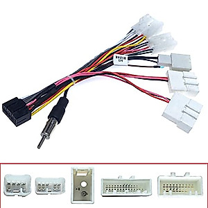 16pin Power Harness for Toyota Corolla Camry RAV4 Tacoma Hilux Prado Highlander Car Stereo Radio Cable Wire USB Adapter for aftermarket Android GPS Navigation Non JBL