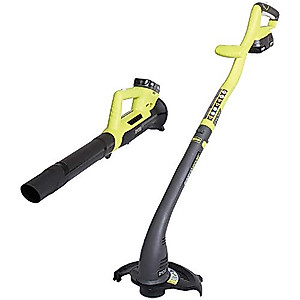 Ryobi One ONE+ 18-Volt Lithium-Ion String Trimmer/Edger and Blower Combo Kit 2.0 Ah Battery and Charger Included
