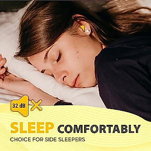 PQ Soft Silicone Ear Plugs - 20 Waterproof Earplugs for Swimming and Sleeping Kids, Swim Ear Plugs for Adults Small Ears, Noise Reduction Ear Protection, Sound Blocking Level 32 Db (20 Pillows) Yellow