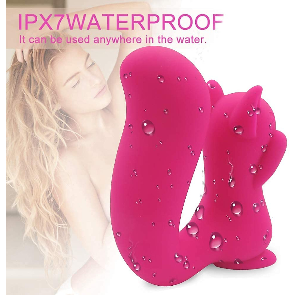 Squirrel Sucking Vibrator Adult Toy for Couples Sexual Pleasure, Clitoral Suction Cup Vibrating Dildo Sex Toy Vibrator for Women, Rechargeable Silent Vibrator with 10 Sucking and Thrusting Modes