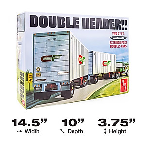 AMT "Double Header" Tandem Van Trailers - 1/25 Scale Model Trailer Kit