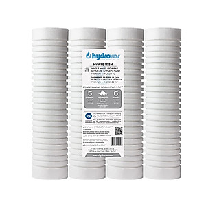 Hydrovos 2.5" x 10" 5 Micron Whole House Water Filter, NSF Certified 10 Inch Sediment Filter with 6-Month Filter Life, 4 Pack