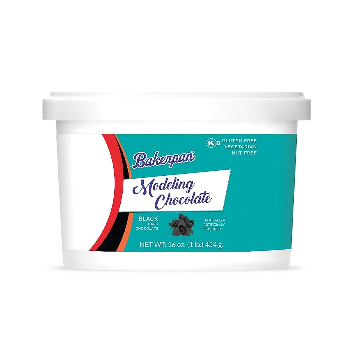 Bakerpan Black Modeling Chocolate - 1 Pound - Sculpt Cakes, Model Figurines, and Create Cake Toppers (Made in USA)
