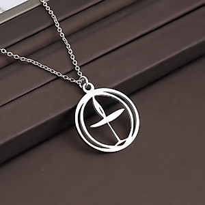 CENWA Flame Symbol Talisman Pendant Stainless Steel Jewelry (Flame Symbol N)