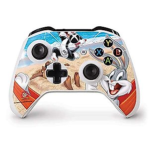 Skinit Decal Gaming Skin compatible with Xbox One S Controller - Officially Licensed Warner Bros Looney Tunes Beach Design