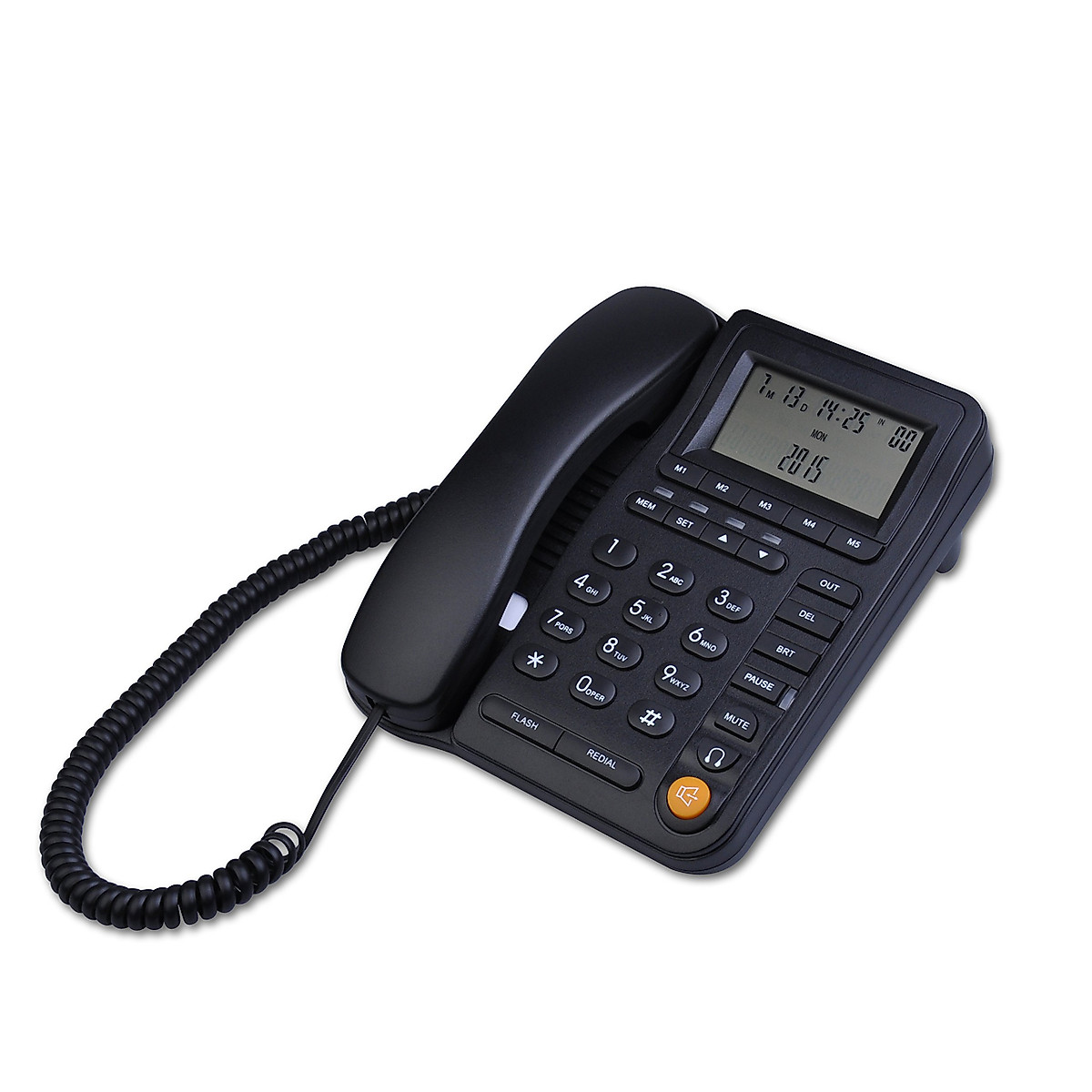 KerLiTar LK-P017B Call Center Corded Phone with Caller ID Receiver and Monaural Headset Noise Canceling Microphone