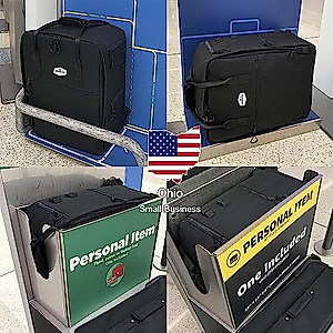 UNDERSEAT PRO Personal Item 17.3” Laptop Backpack Compliant with Frontier, Allegiant, Spirit, Play Airlines, American, Delta, easyJet and More. 18x14x8 inches (BLACK, 30L with Laptop Pocket)