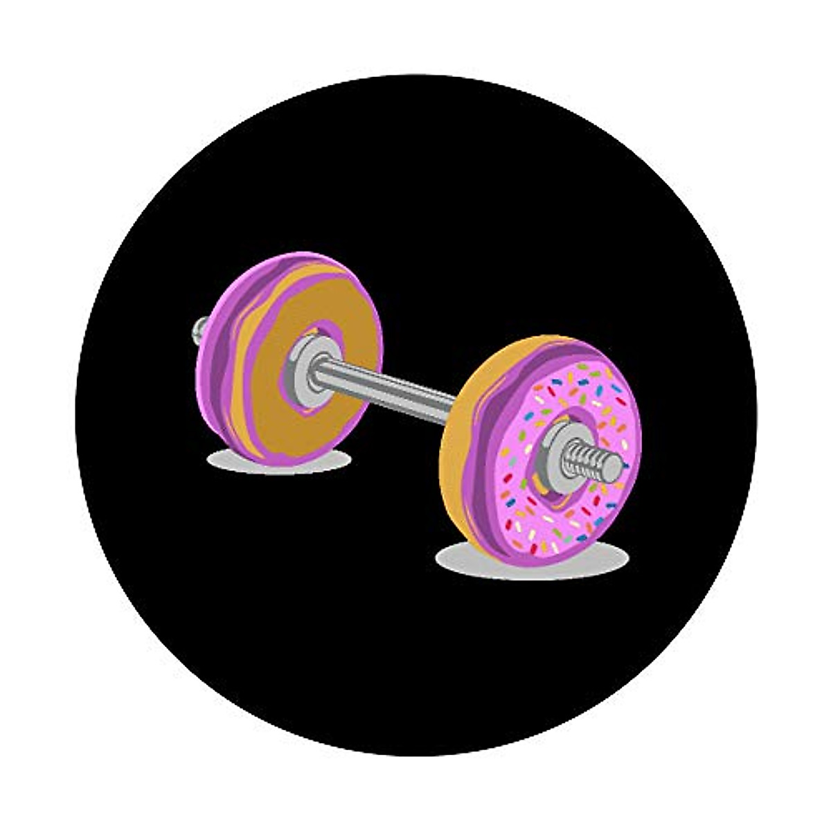 Funtastic Style Donut Donut Barbell PopSockets PopGrip: Swappable Grip for Phones & Tablets