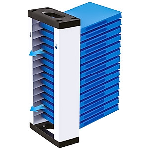 ADZ Game Case Shelf and Controller Wall Mount Holders, Wall Mounted Video Game Organizer Stand for PS5, PS4, PS3, Xbox One & Xbox Series X Games, Controllers and Headphones.