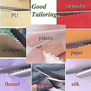 JISTL Green Pinking Shears Comfort Grips Professional Dressmaking Pinking Shears Crafts Zig Zag Cut Scissors Sewing Scissors,Professional Handheld Dressmaking