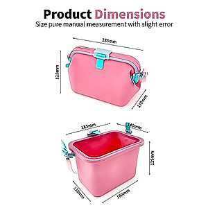 Reusable Silicone Storage Container Bag, Food Grade Silicone BPA Free Microwavable Refrigerated Non Odors, Lunch Box, Carry-on Bag,Makeup Bag (2037C Pink Red)