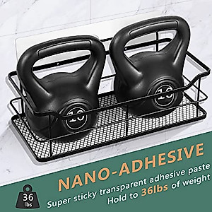 steauty Shower Caddy,3-Pack Bathroom Organizer, Unique Mesh Bottom Design of Shower Shelves, 2 Install Methods（Self Adhesive & Screw）,Black Shower Shelf for Inside Shower