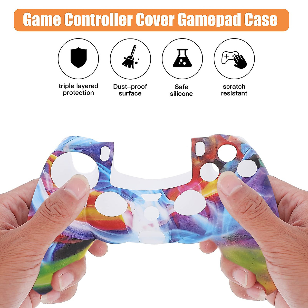 OSALADI Gamepad Anti- Slip Sleeve Silicone Cover Case Compatible for PS4 Game Console Handle