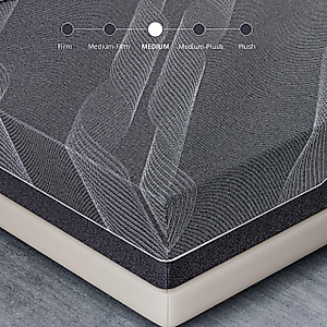 CH CHARME HOUSE Bamboo-Charcoal King Memory Foam Mattress 14 Inch, Liquid Gel Mattress for Cool Sleep and Relieve Pressure, Bed in a Box, Made in USA, 76”x80”x14”, Black