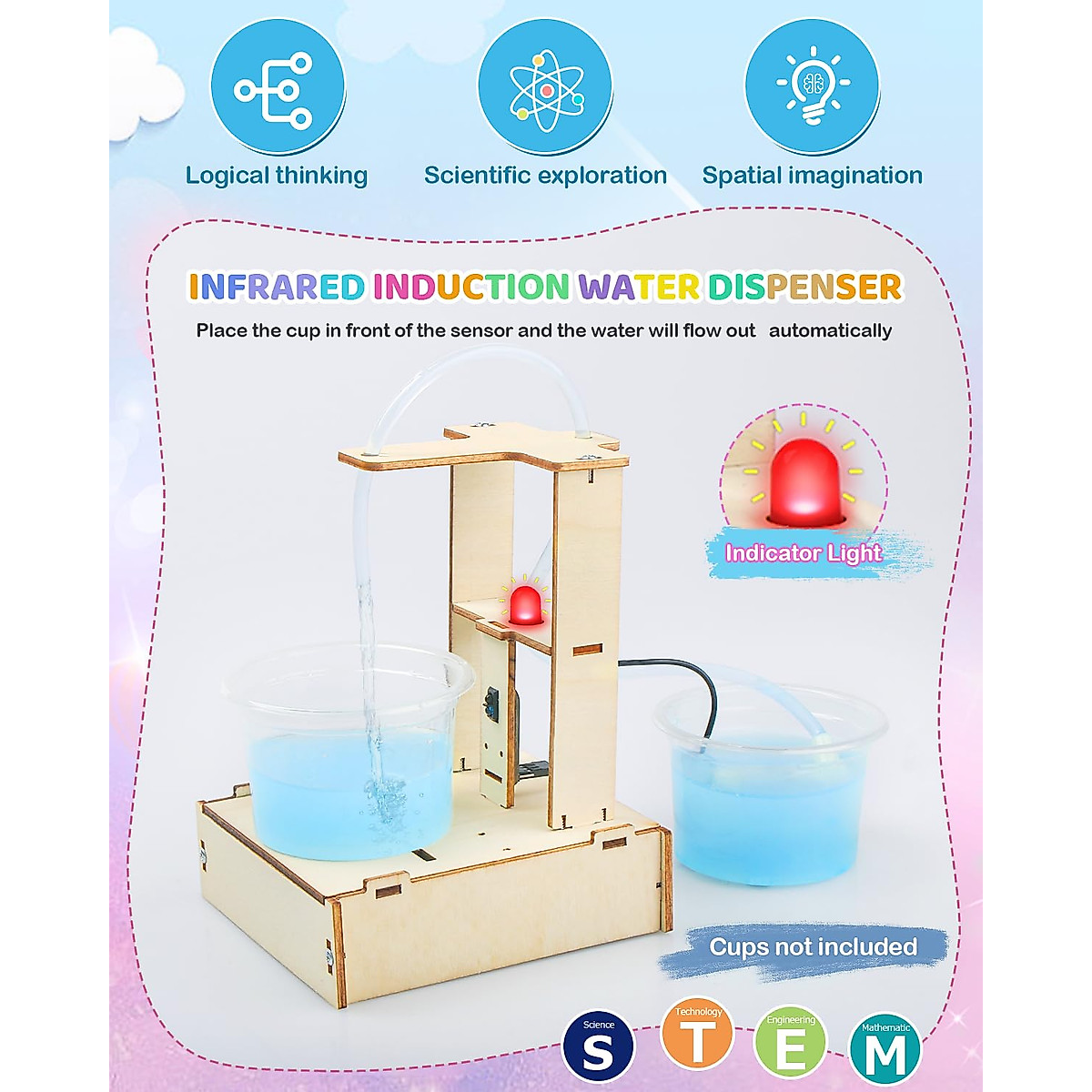 Poraxy STEM Science Kits for Kids Ages 8-10-12, 5 Set 3D Wooden Puzzles, Toys for Ages 8-13, DIY Educational Science Building Kits Crafts, Birthday Gifts for Boys and Girls 8 9 10 11 12 13 Year Old