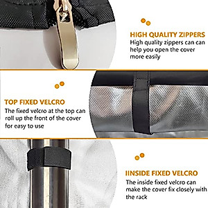 Dalema Pan/Bun Pan Rack Cover,Heavy Duty Waterproof Dustproof Bread Rack Covers,Bakery Rack Cover for 20-Tier Sheet Pan/Bun Pan Rack.(Black,23" W x 28" D x 64" H.)