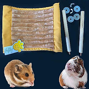 FunMove Hamster Hammock House Mouse Rat Hanging Swing Warm Bed Small Pet Animal Double Layer Cage Tent Hut Nest for Mouse Rat Hamster Playing Sleeping