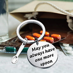 Spoon Theory Gift Fibromyalgia Gift May You Always Have One More Spoon Keychain Chronic Illness Gift (More Spoon Keychain)