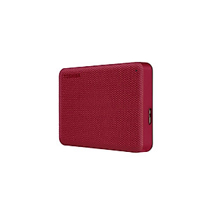 Toshiba Canvio Advance 4TB Portable External Hard Drive USB 3.0, Red - HDTCA40XR3CA