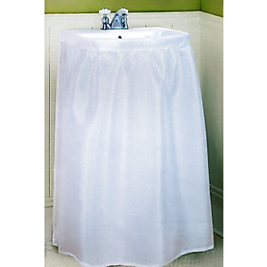 Better Home New Fabric Sink Skirt, White